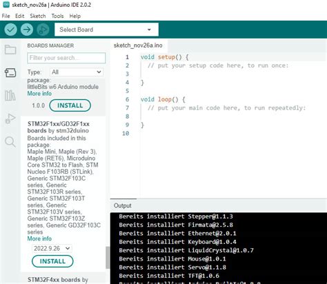 das stm32f103c8t6 board mit der arduino software programmieren