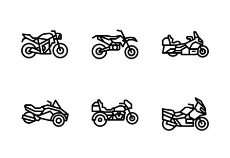 Motorcycle Icons By Chattapat Motorcycle Icon Motorcycle Icon