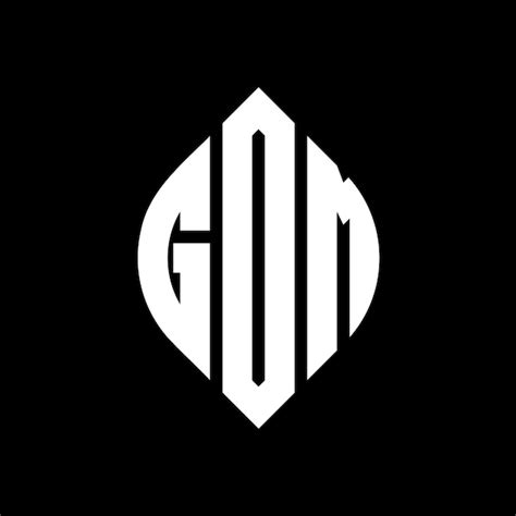Premium Vector Gom Circle Letter Logo Design With Circle And Ellipse Shape Gom Ellipse Letters