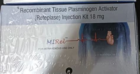 Mirel 18mg Inj At ₹ 12400vial Reteplase Recombinant Injection In