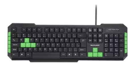 Teclado Multimidia Gamer Keys Verde Multilaser Abnt2 Tc201