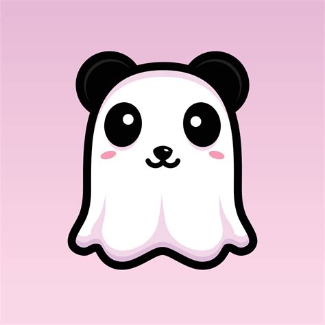 Cute Panda Ghost Character Design 3809172 Vector Art At Vecteezy