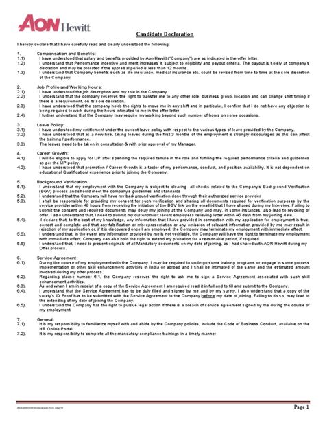 Candidate Declaration Form Docsharetips