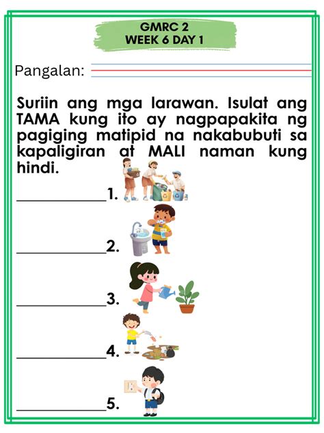 G2 Gmrc Worksheet W6 Pdf