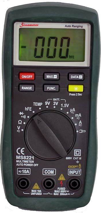 Sinometer Ms8221 Automanual Ranging Digital Multimeter Uk Diy And Tools