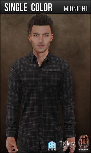 Second Life Marketplace {cold Ash} Hawthorne Shirt Midnight