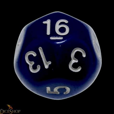 Impact Blue And White D16 Dice Thediceshoponline