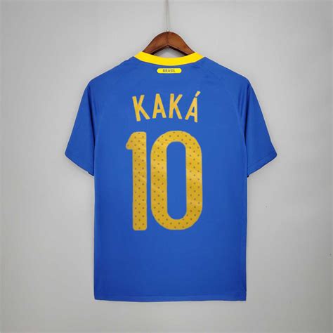 Us 3500 Retro Jersey 2010 Brazil Kaka 10 Away Blue Soccer Jersey