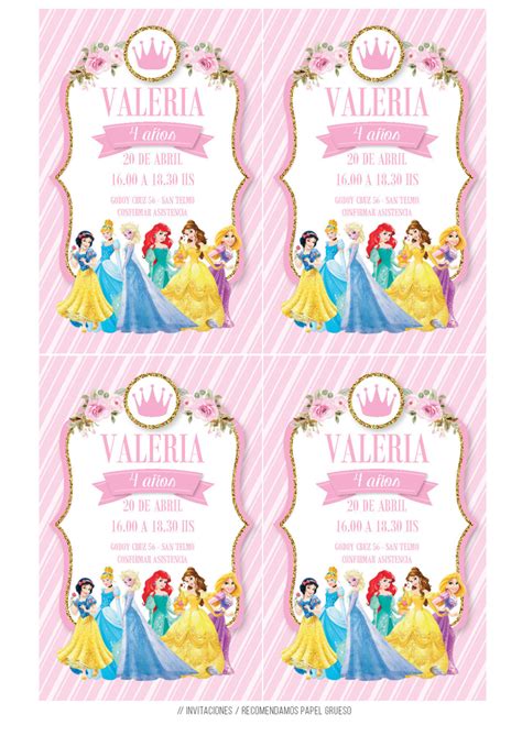 Kit Imprimible Princesas Disney