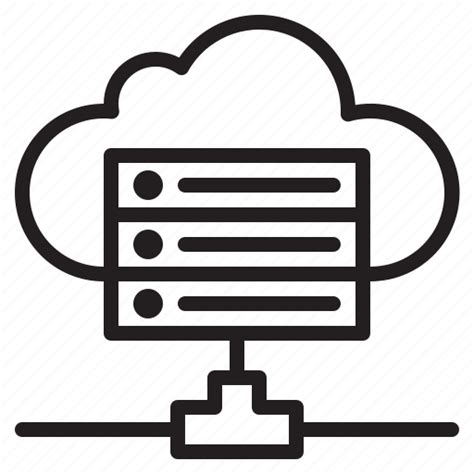 cloud server database network computer online icon download on