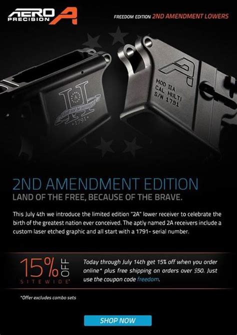 Aero Precision Freedom Edition 2nd Amendment Ar 15 Lower Jerking The