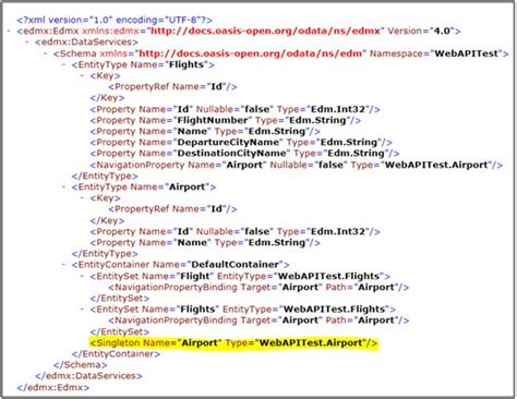 Singleton In Odata V4 Using Web Api