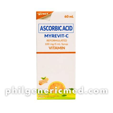 Ascorbic Acid Sodium Ascorbate Myrevit C 100mg5ml Syrup 60ml 1s