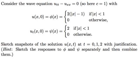 Consider The Wave Equation With