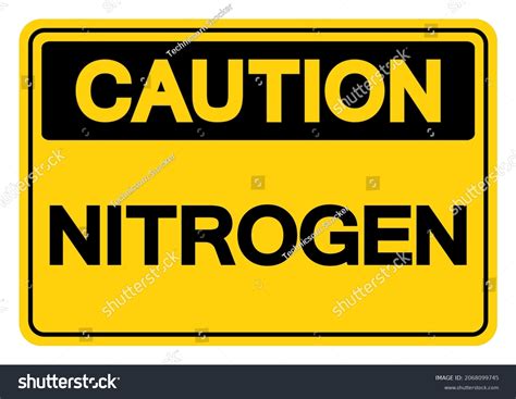 Caution Nitrogen Symbol Signvector Illustration Isolate Stock Vector Royalty Free 2068099745