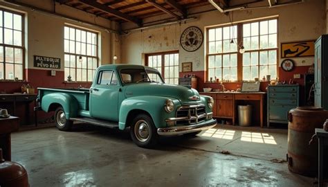 Free Classic Teal Pickup Image Vintage Teal Pickup Download At Stockcake