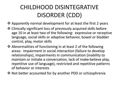 Ppt Pervasive Developmental Disorders Powerpoint Presentation Free