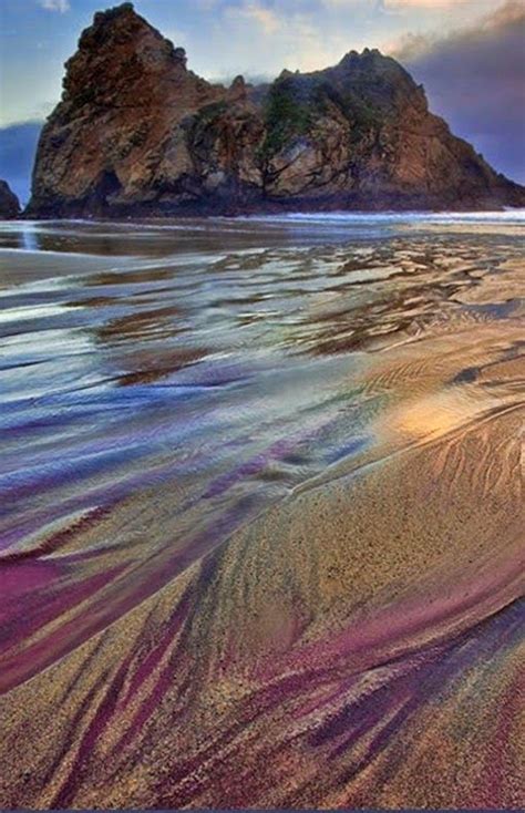 Violet Purple Sand Beach Garnet Rich Purple Sand Pfeiffer Beach Big
