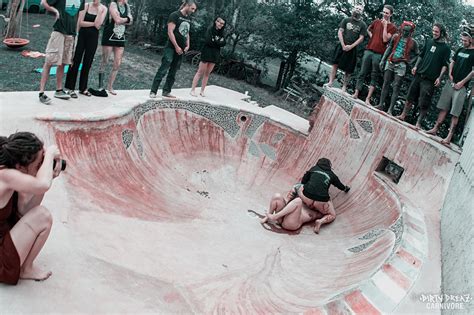 Alternative Individuals Have Sex At A Skate Park While Being Pissed On