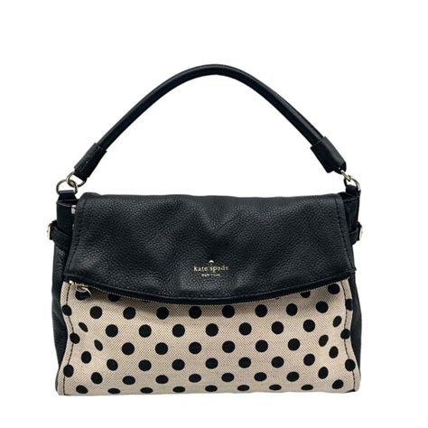 Kate Spade Bags Kate Spade Blackbeige Canvas Leather Cobble Hill