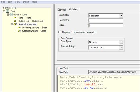CREATING A FORMAT FOR A CSV FILE CONTAINING INFORM SAP Community