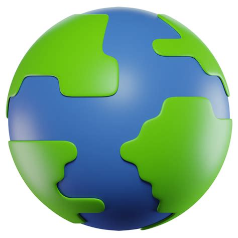 3d Illustration Planet Earth Icon 20007255 Png