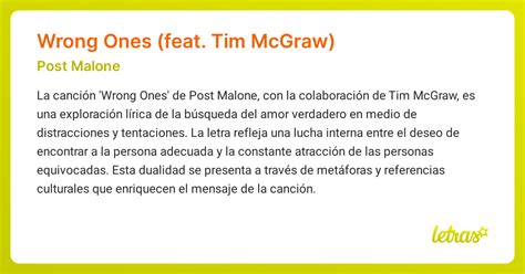 Significado De La Canción Wrong Ones Feat Tim Mcgraw Post Malone