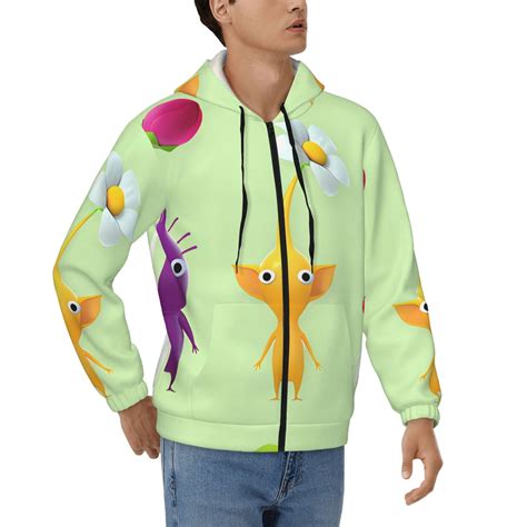 Lsque Pikmin For Mens Full Zip Hoodie Zip Up Pullover Hooded