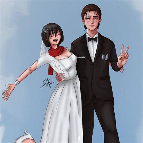 Eren And Mikasa Wedding Attack On Titan Eren And Mikasa
