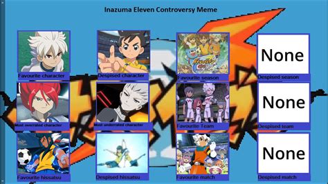 Inazuma Eleven Controversy Meme Updated I Updated The Template To