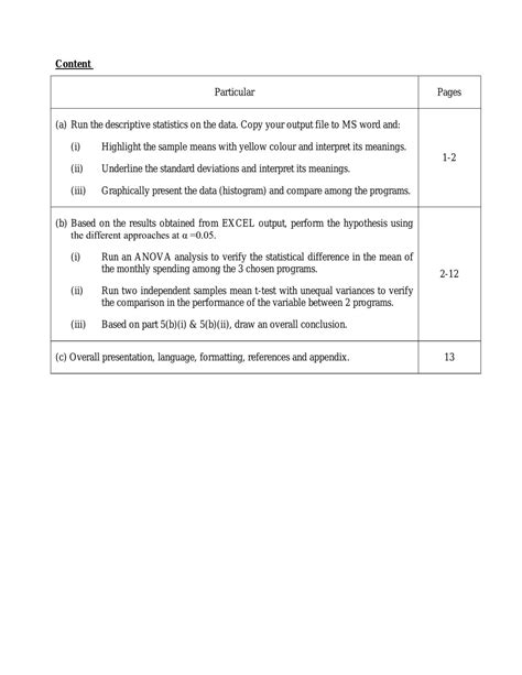 Quantitative Technique Ii Ubeq1123 Quantitative Techniques Ii