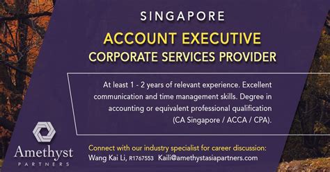 Amethyst Partners On Linkedin Accountexecutive Corporateservicesprovider Communicationskills