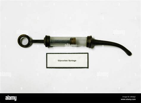 A Vintage Glycerine Syringe Used For The Relief Of Constipation And