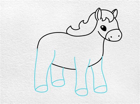 Easy Cute Horse Drawing Helloartsy