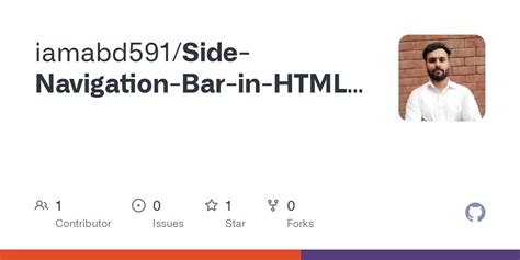 GitHub Iamabd Side Navigation Bar In HTML And CSS Dashboard Sidebar Menu