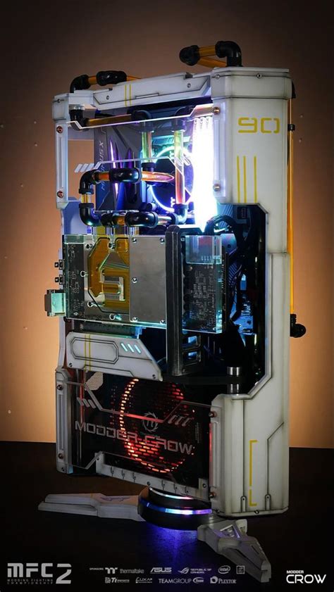 P90 Mod Pc By Modder Crow Front Right In 2025 Design Gadgets Custom Pc Technology Wallpaper