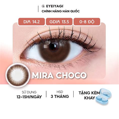 Lens Nâu Cận 3 Tháng Eyeiyagi Mira Choco độ Cận 0 8 Dia 14 2mm Kính