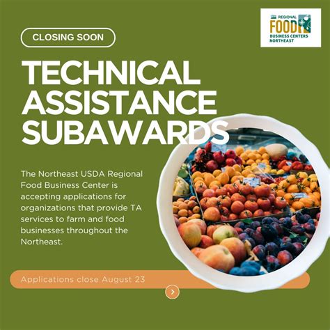 Applications For The Northeast Usda Regional Food Business Centers Ta Provider Sub Awards Are