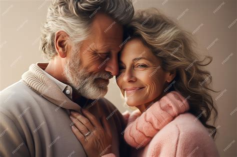 Premium Photo An Elderly Couple A Man And A Woman Hugging