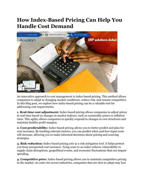 Ppt How Index Based Pricing Can Help You Handle Cost Demand