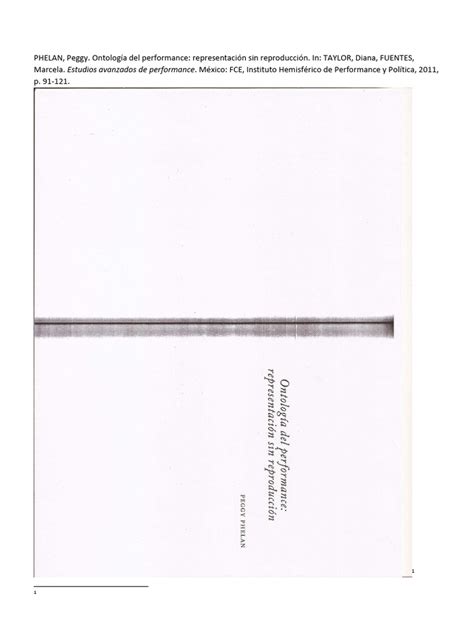 Peggy Phelan Performance Pdf