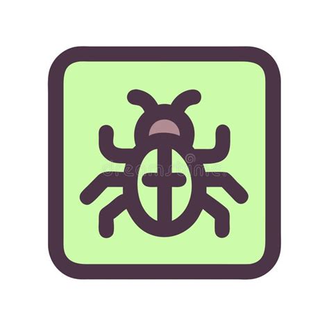 Vector Of Beetle In Square Shape For Insect Illustration And Graphic Design Use Stock