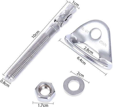 Aokwit 25kn Anchor Hooks Set Heavy Duty Climbing Hangers And Bolt For