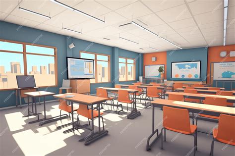Premium Photo Vr Classroom For Online Learning Virtual Reality Mockup Ai Image