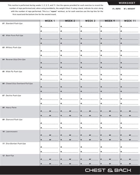 P90x Workout Sheets Free Pdf Available For Download And Print