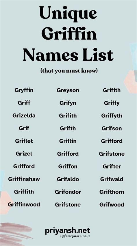 40 Unique And Powerful Griffin Names For Your Little Legend Griffon