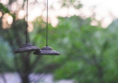 Premium Photo Pair Of Small Cymbals Manjira Indian Musical Instrument