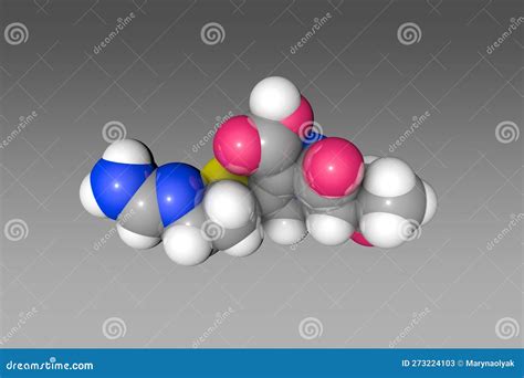 Imipenem Molecular Structure Isolated On White Royalty Free