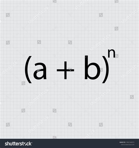 Binomial Theorem Formula Binomial Expansion Stock Vector Royalty Free
