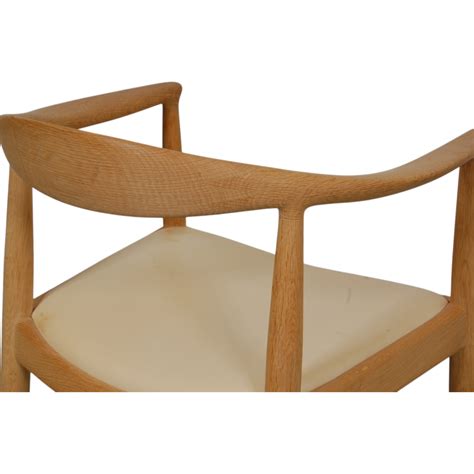 Køb Brugt Hans Wegner Stol Af Eg Og Natur Læder